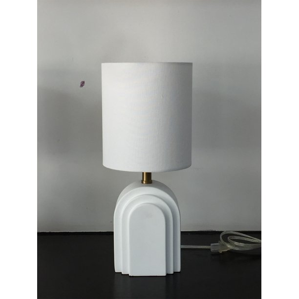 Mainstays Matte White Arch Lamp with Bulb - Walmart Business Supplies