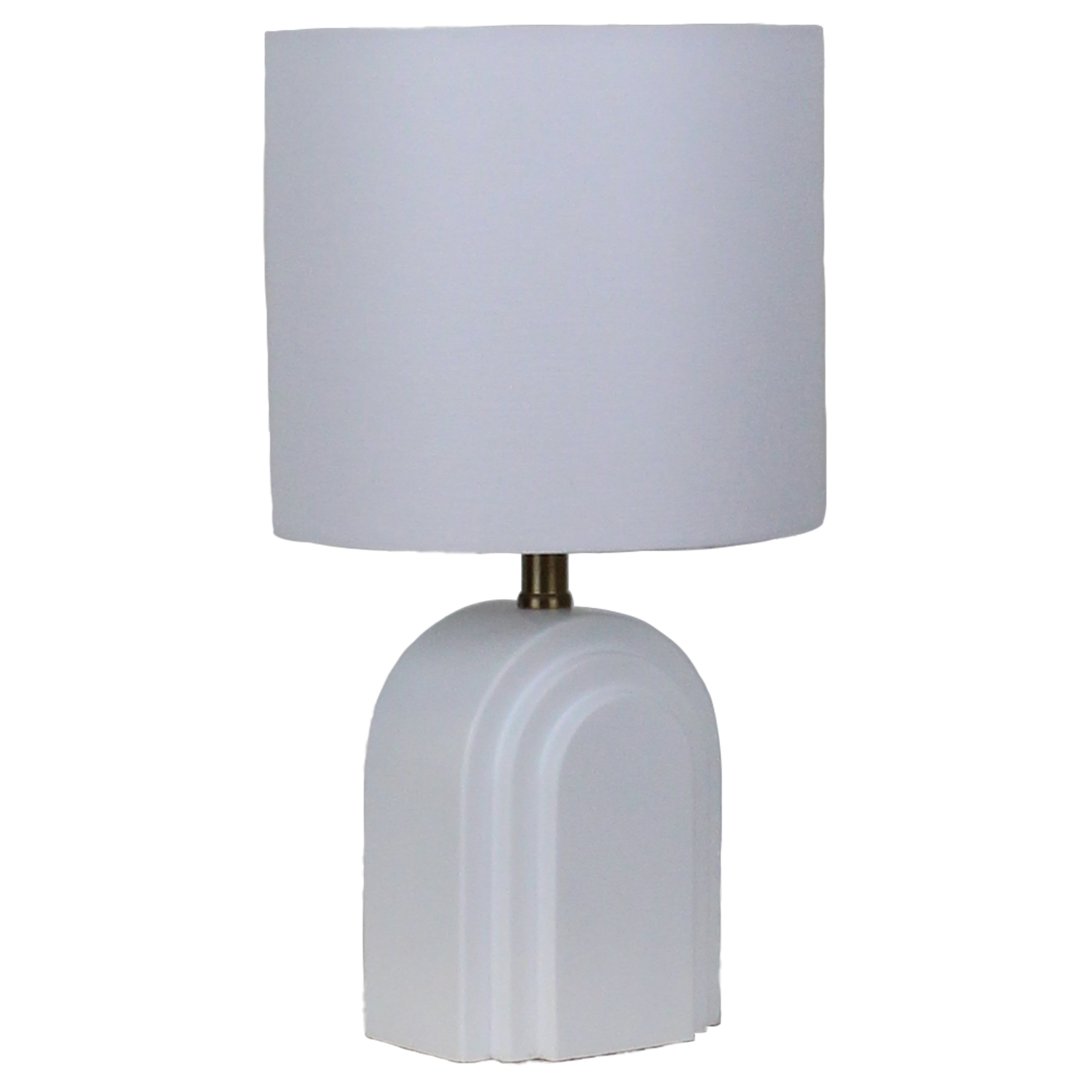 Mainstays Matte White Resin Arch Table Lamp, 16 inches high with white ...