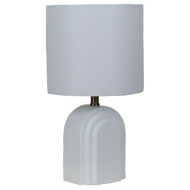 Mainstays Matte White Resin Arch Table Lamp, 16"H - Walmart.com