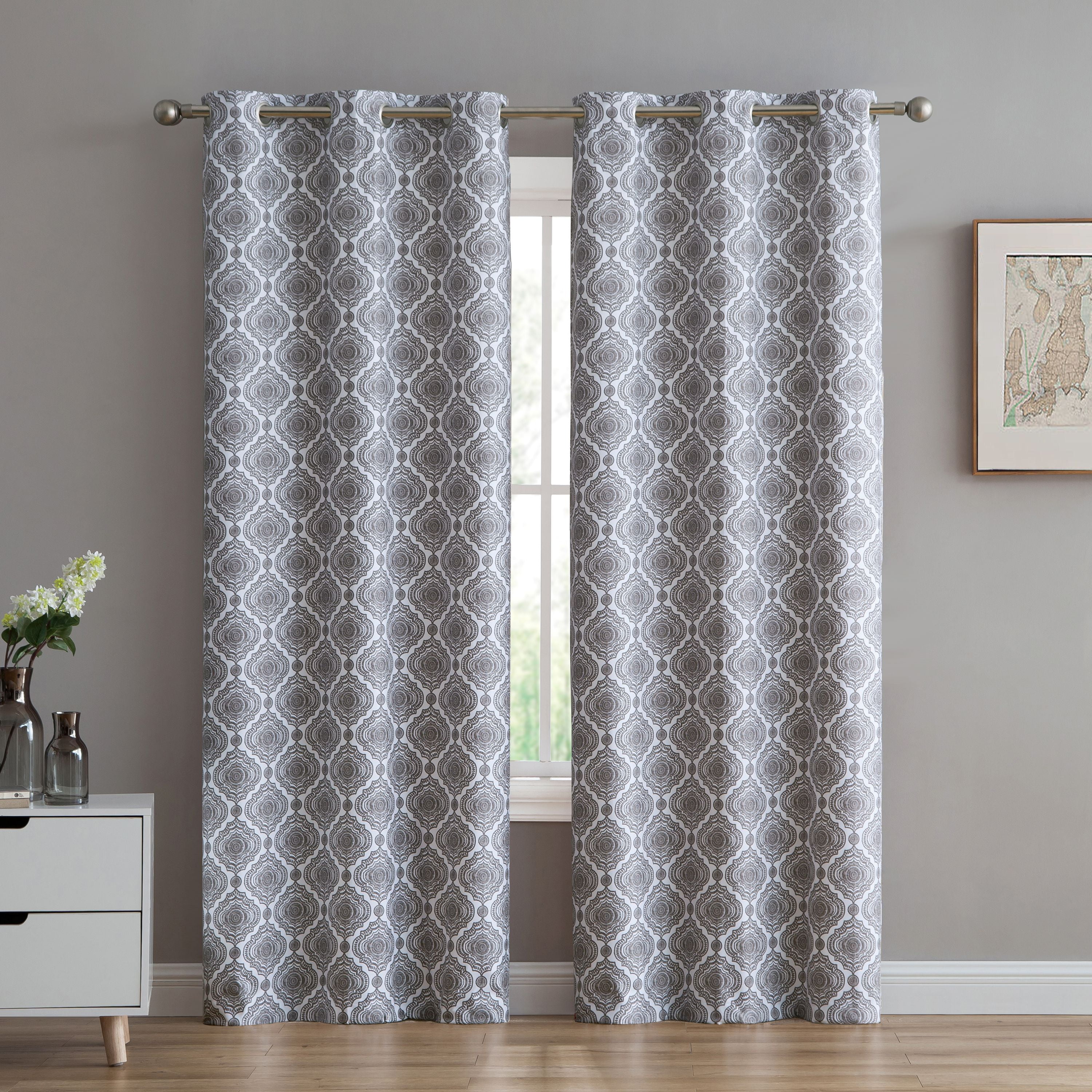 Mainstays Medallion Print Panel Pair, Two Panels - Walmart.com