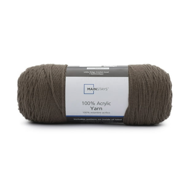 Mainstays Medium Acrylic Brown Yarn, 397 yd - Walmart Business Supplies