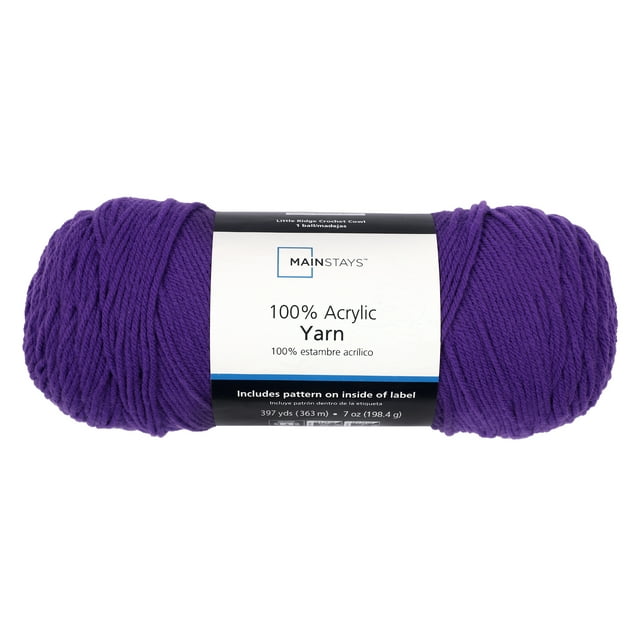 Mainstays Medium Acrylic Purple Yarn, 7 Oz 397 Yards - Walmart.com