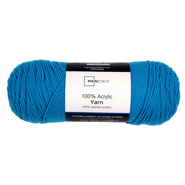 Mainstays Medium Acrylic Teal Yarn, 7 Oz 397 Yards - Walmart Business ...