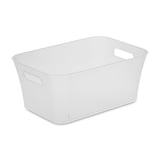 Mainstays Medium Plastic Storage Bin with Handles, Clear, 13.75x9.5x5 ...