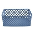 Mainstays Medium Blue Decorative Storage Basket - Walmart.com