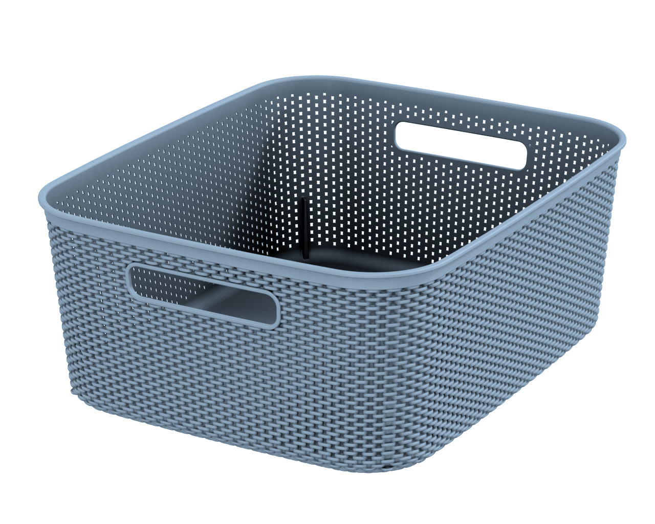 Mainstays Medium Blue Essence Crochet Style Storage Bin - Walmart.com