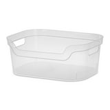 "Mainstays Medium Open Bin, Clear Plastic Storage, 13""x9.5""x5.25 ...