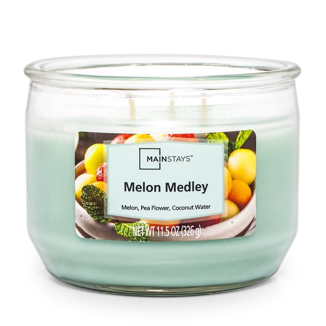 Mainstays Melon Medley Scented 3 Wick Candle, 11.5 oz. - Walmart ...