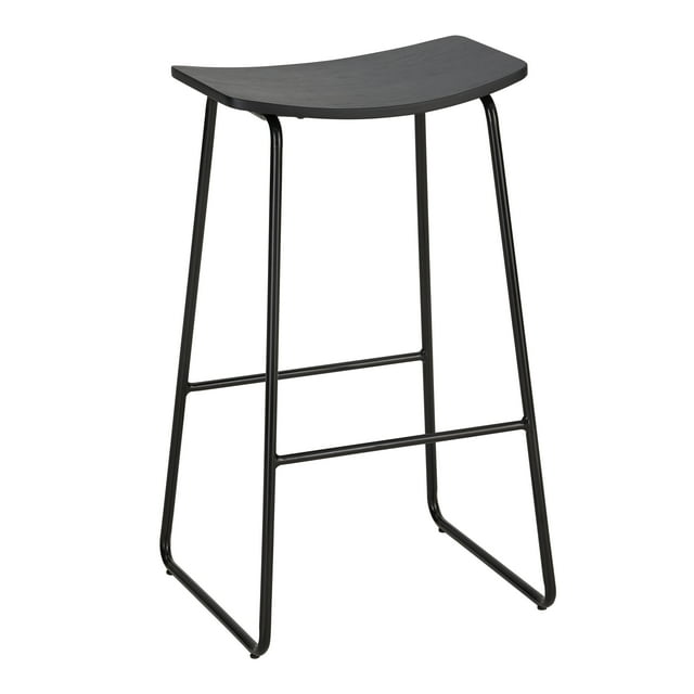 Mainstays Metal Bar-Height Stools, 30", Set of 2, Black - Walmart.com
