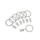 Mainstays Metal Curtain Clip Rings White Set of Seven 5.5 inch length ...
