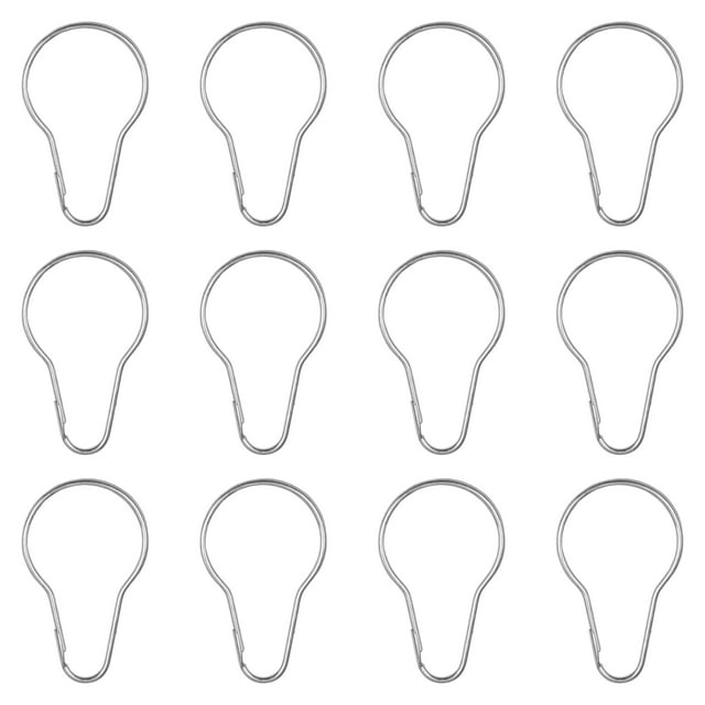 Mainstays Metal Shower Rings, Set of 12, In Chrome - Walmart.com