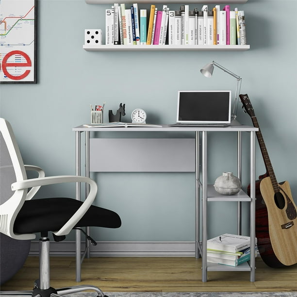 Mainstays Metal Student Computer Desk, Gray - Walmart Business Supplies