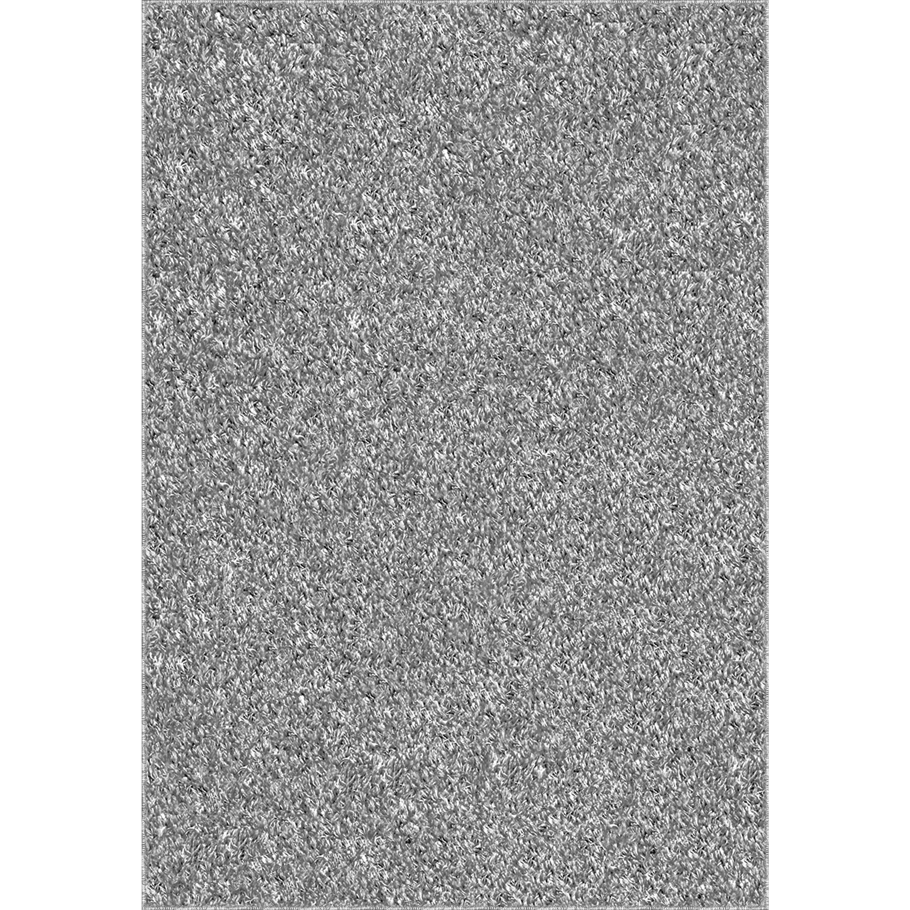 Mainstays 31"x45" Gray Microfiber Plush Shag Scatter Area Rug – Soft ...