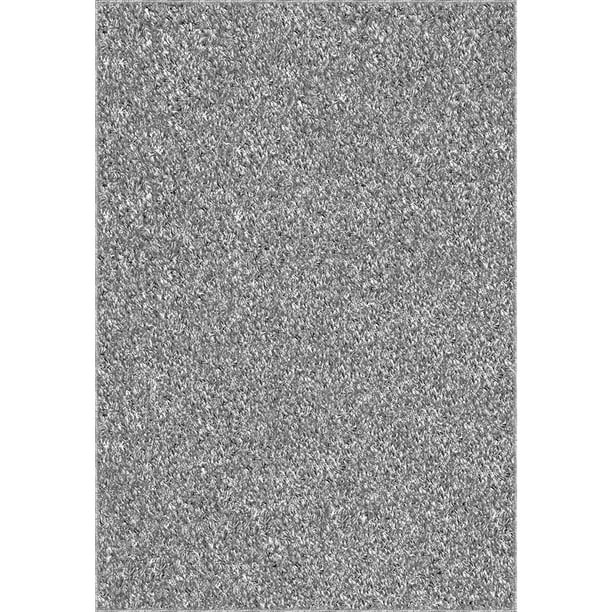 Mainstays Microfiber Plush Solid Shag Accent Area Rug, 31" x 45", Gray ...