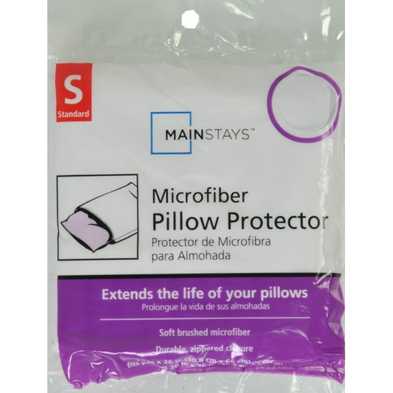 Mainstays Standard Microfiber Pillow Cover - Soft, Durable ...