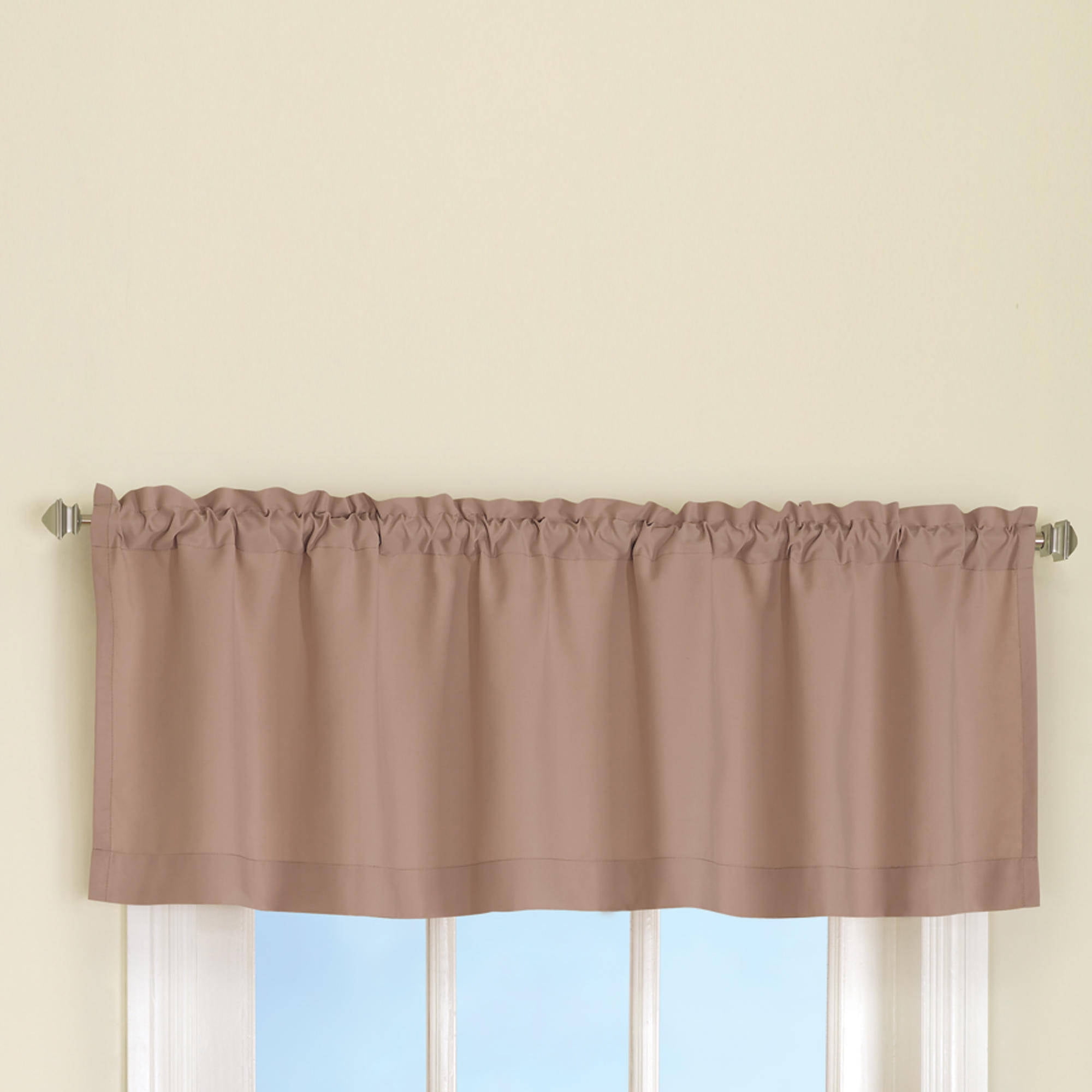 Mainstays Microfiber Window Tiers Set or Valance - Walmart.com