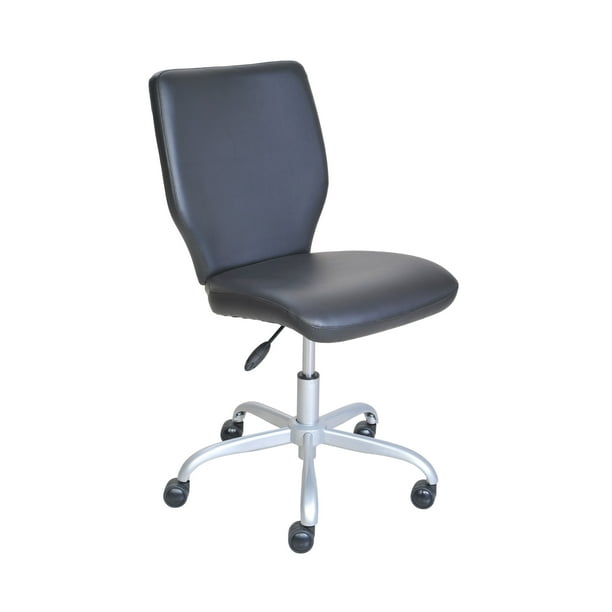 Mainstays Mid-Back Office Chair with Matching Color Casters, Gray Faux ...