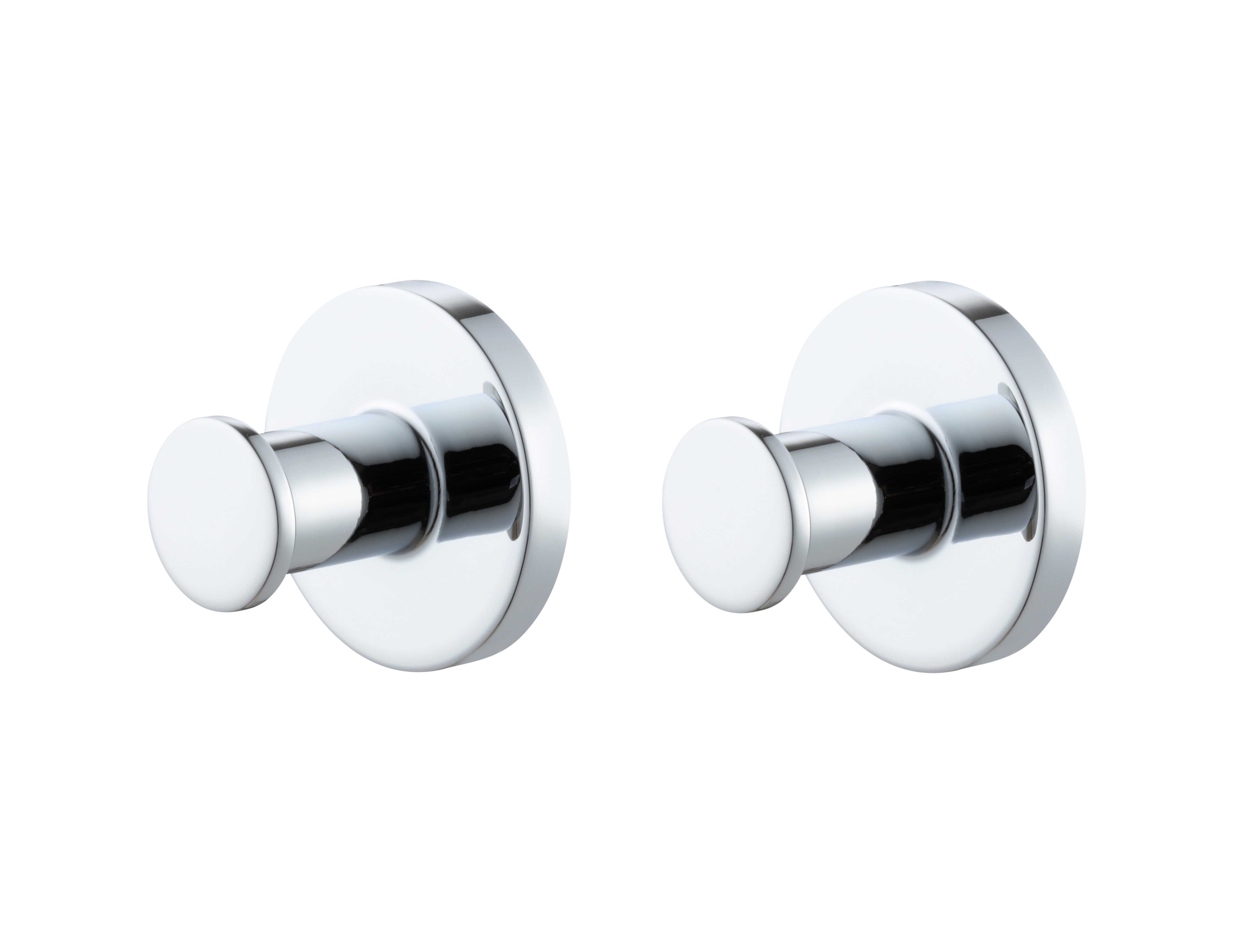 Mainstays Modern Round Robe Hook in Chrome, 2 Pack - Walmart.com