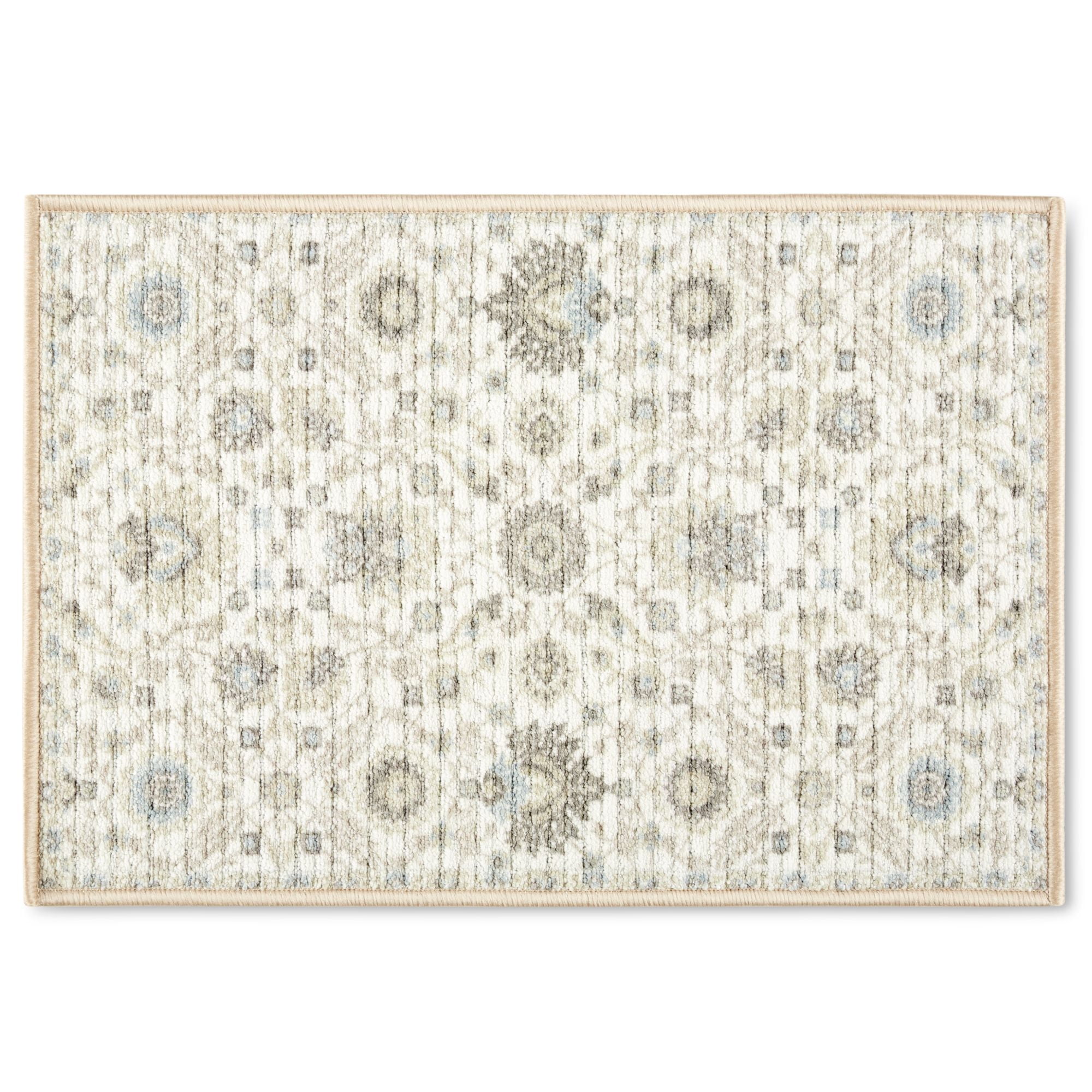 Mainstays Morocco Medallion Fabric Floor Mat, 18"x27", Ivory - Walmart.com