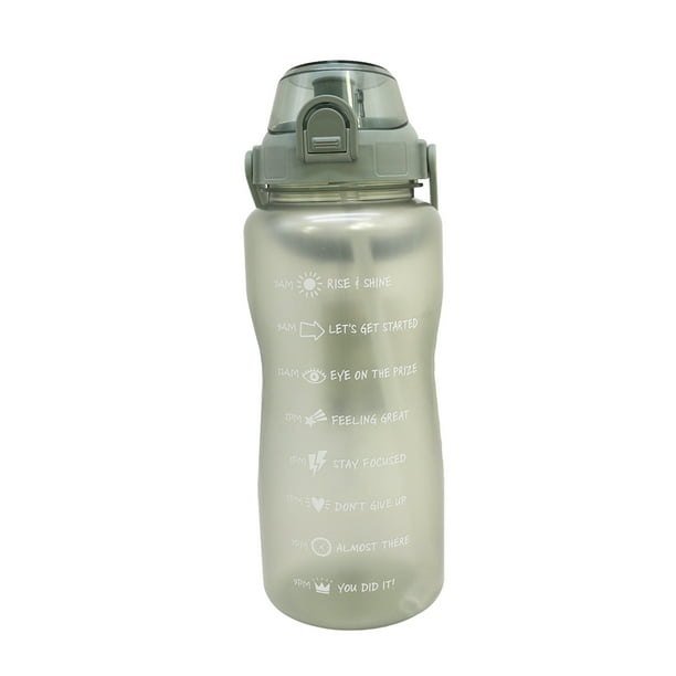 Mainstays Motivational 64oz Sports Water Bottle with Straw and Time ...