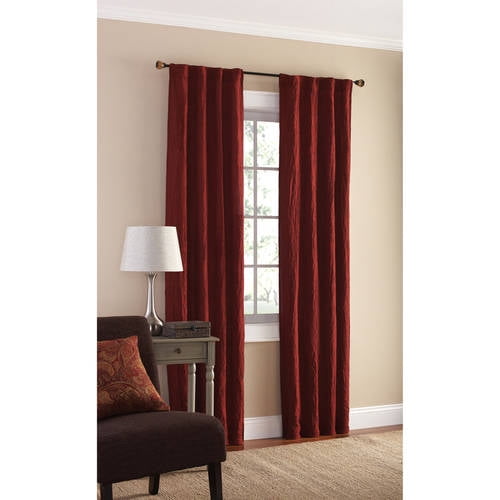 Mainstays Ms Crushed Microfiber Panel Pair Brick - Walmart.com