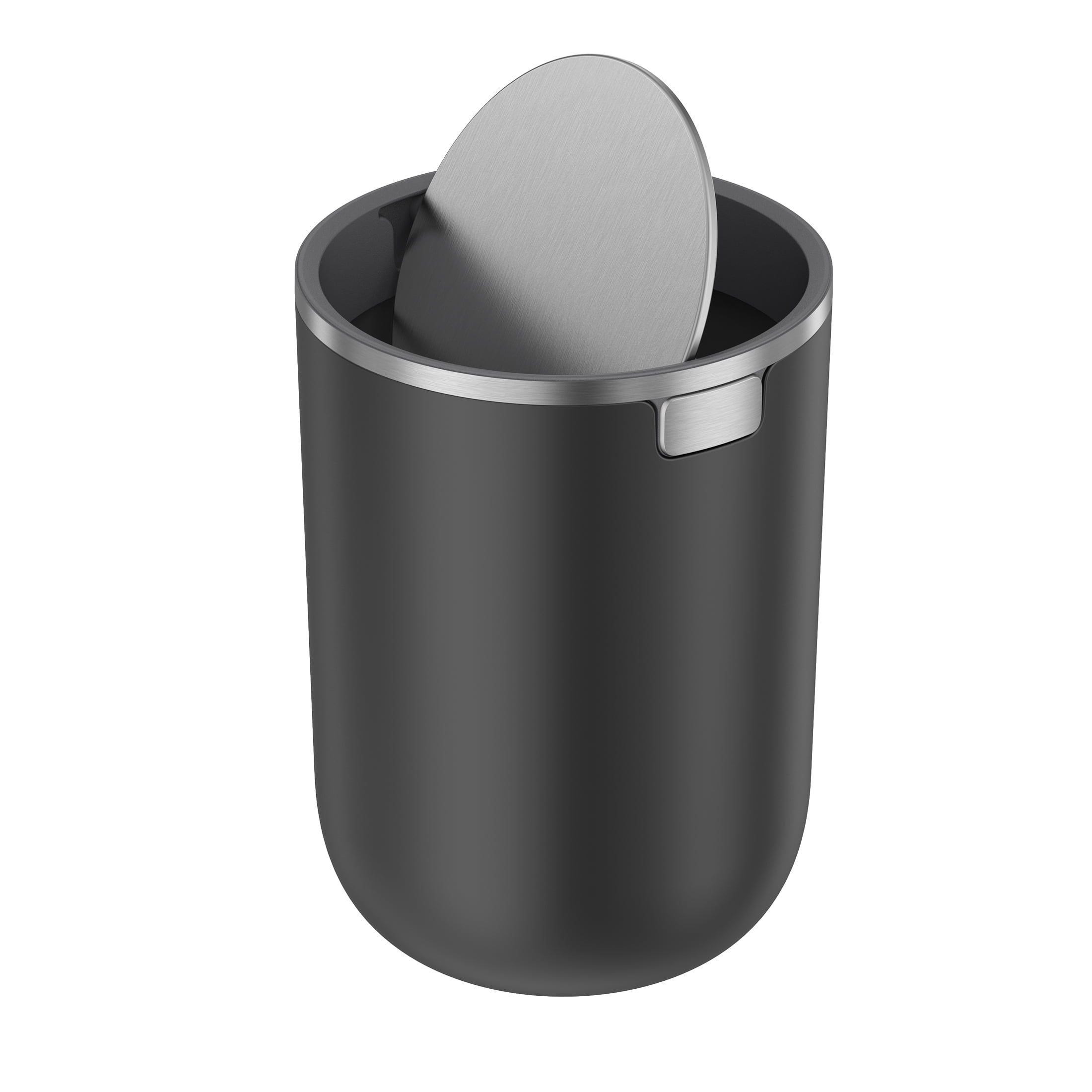 Mainstays Desktop Trash Can, Swing Top Mini Bin, 1.5 Liter (0.4 Gallon ...