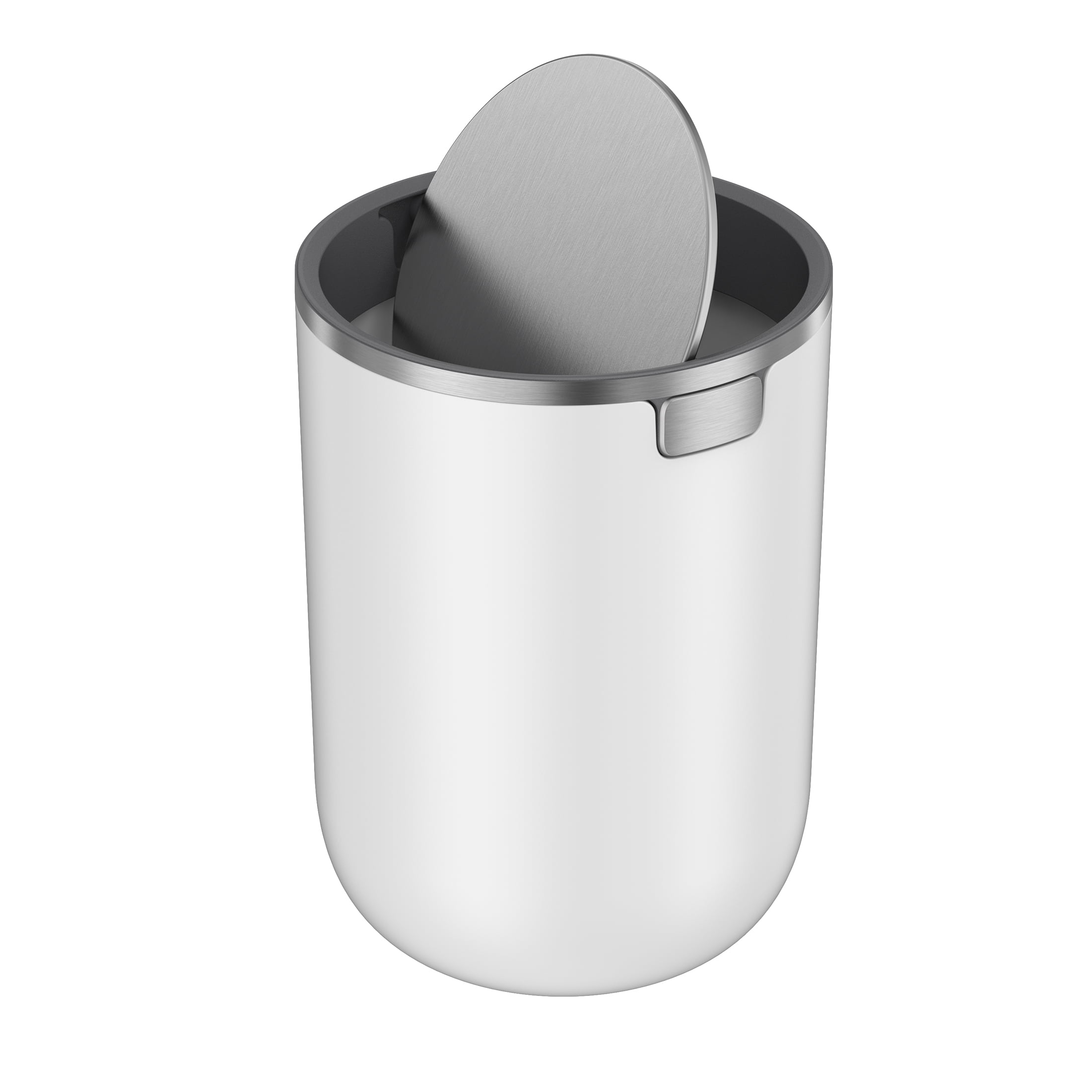 Mainstays Desktop Trash Can, Swing Top Bin, 1.5 Liter (0.4 Gallon ...