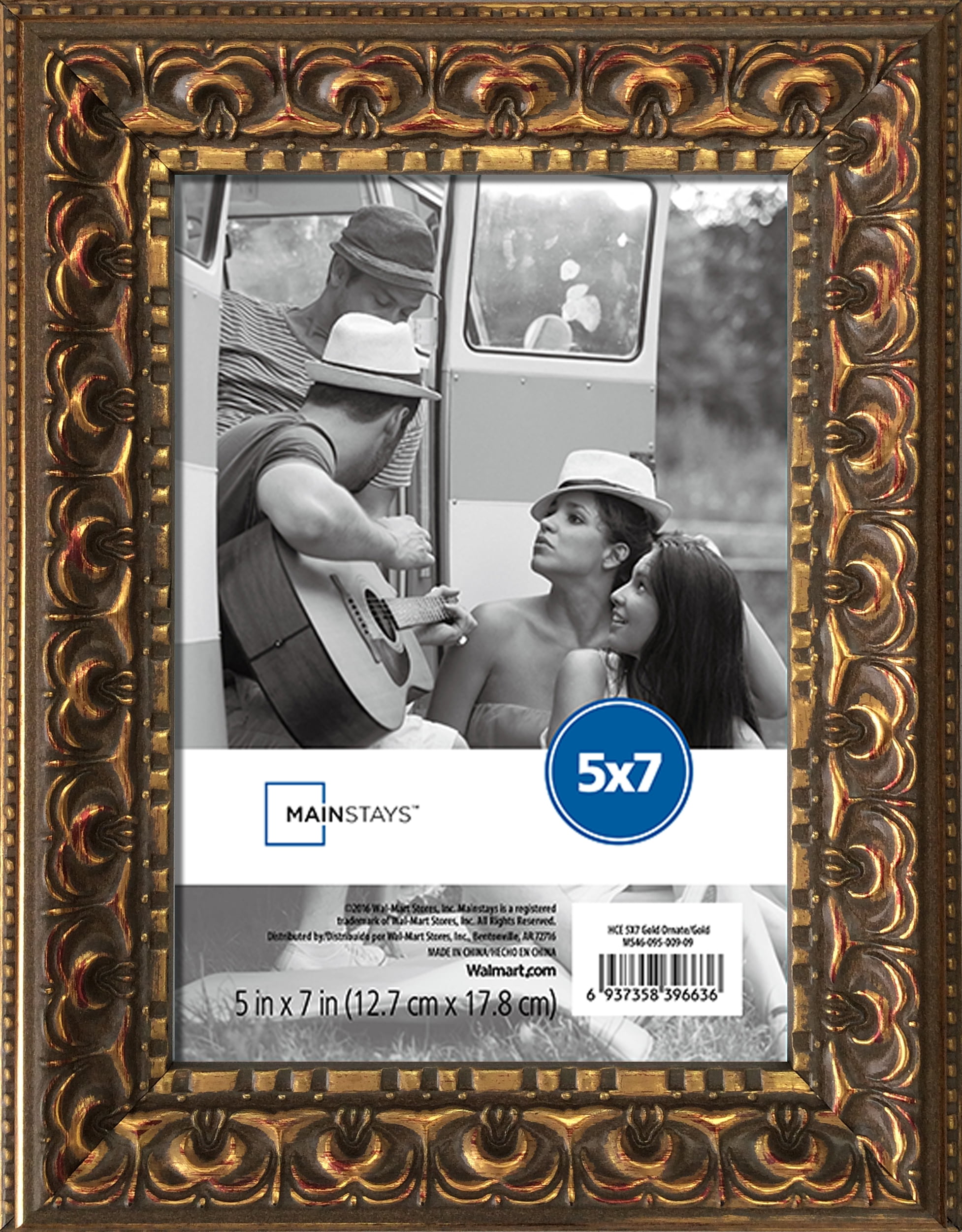 Mainstays 5x7 Gold Ornate Picture Frame - Walmart.com