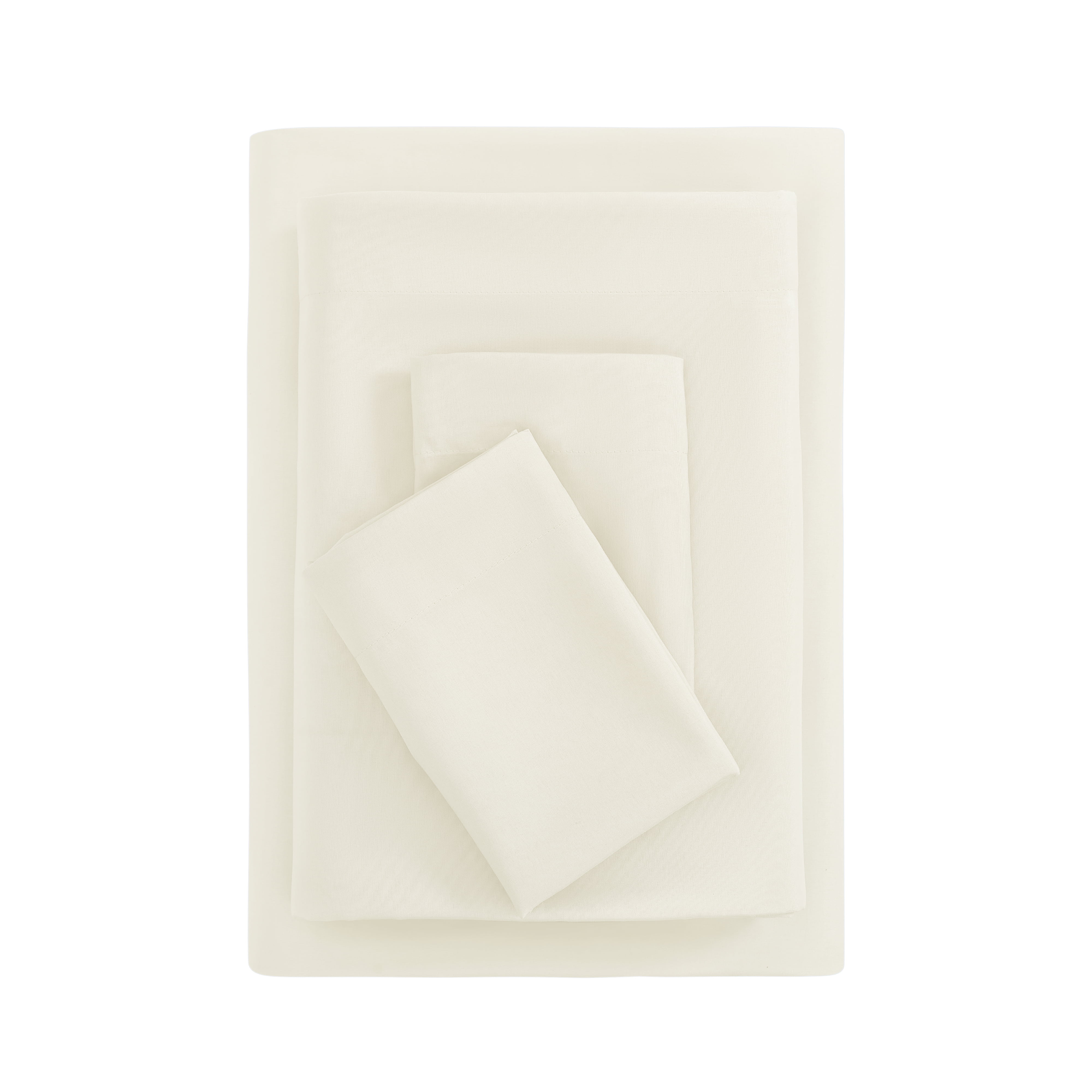 Mainstays Basic Value Microfiber Bed Sheet Set, Vanilla Dream, Full, 4 ...