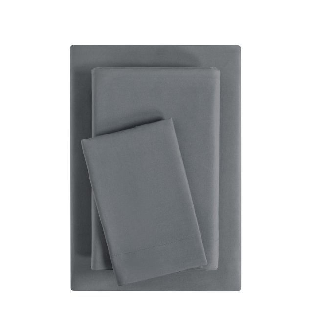 Mainstays Basic Value Microfiber Bed Sheet Set, Soothing Grey, Twin-XL ...