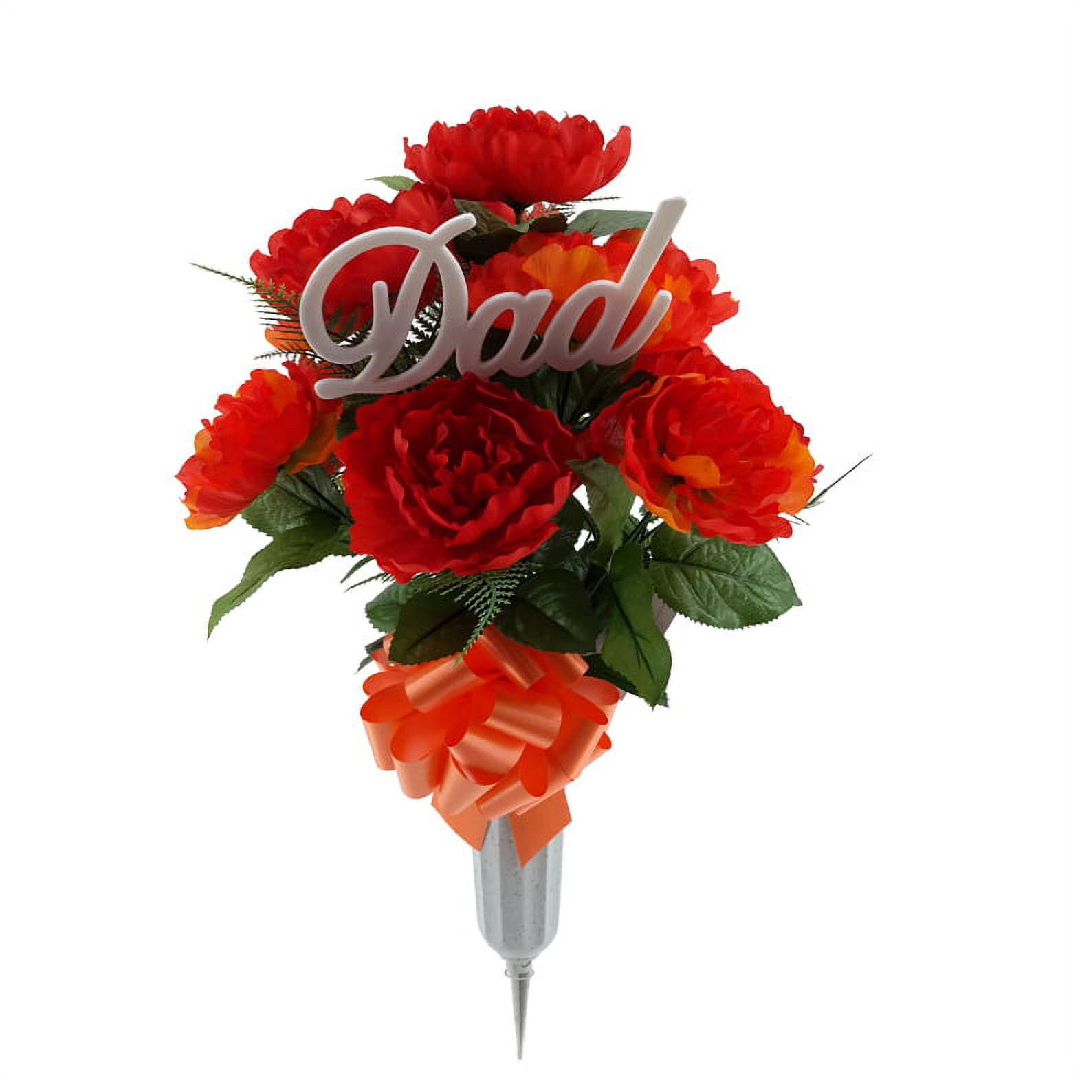 Mainstays Ms Peony Mem Vase Orange - Walmart Business Supplies