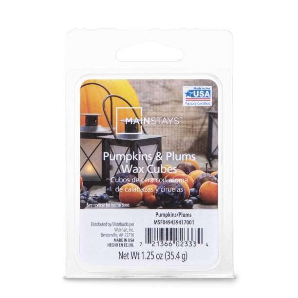 Mainstays 6-Cube Wax Melts, Pumpkin & Plums, Single - Walmart Business ...