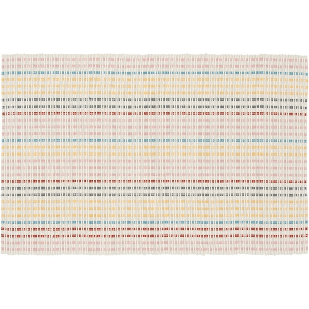 Mainstays Multi Striped Outdoor Layering Accent Rug, 24" x 36 ...