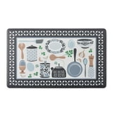 Mainstays Multicolor Kitchen Mat, Kitchen Utensils, 18"W x 30"L ...