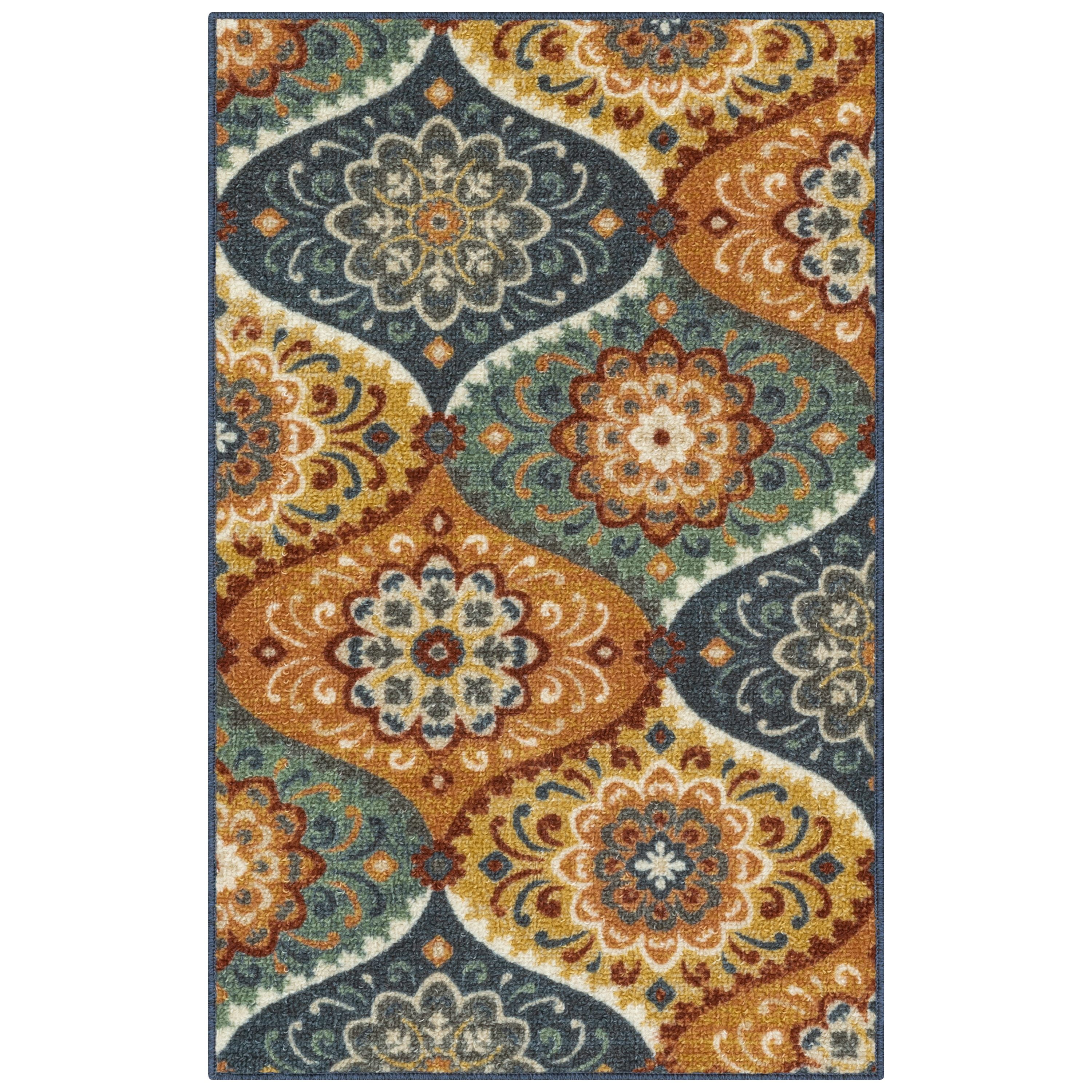 Mainstays Multicolor Ogee Medallion Indoor Accent Rug 1'8x2'10 ...