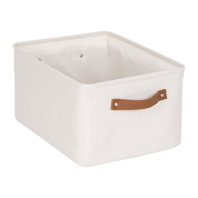Mainstays Natural Canvas Storage Basket with Handles - Walmart.com