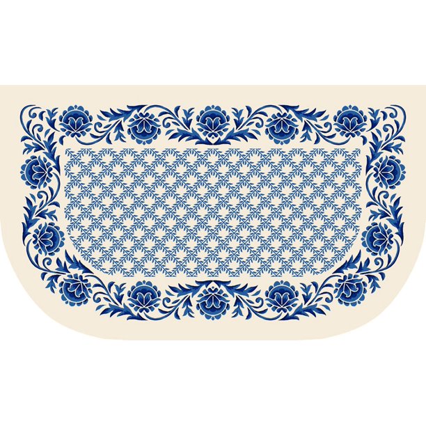 Mainstays Contemporary Blue Kitchen Mat, 18” x 30”, Skid Resistant ...
