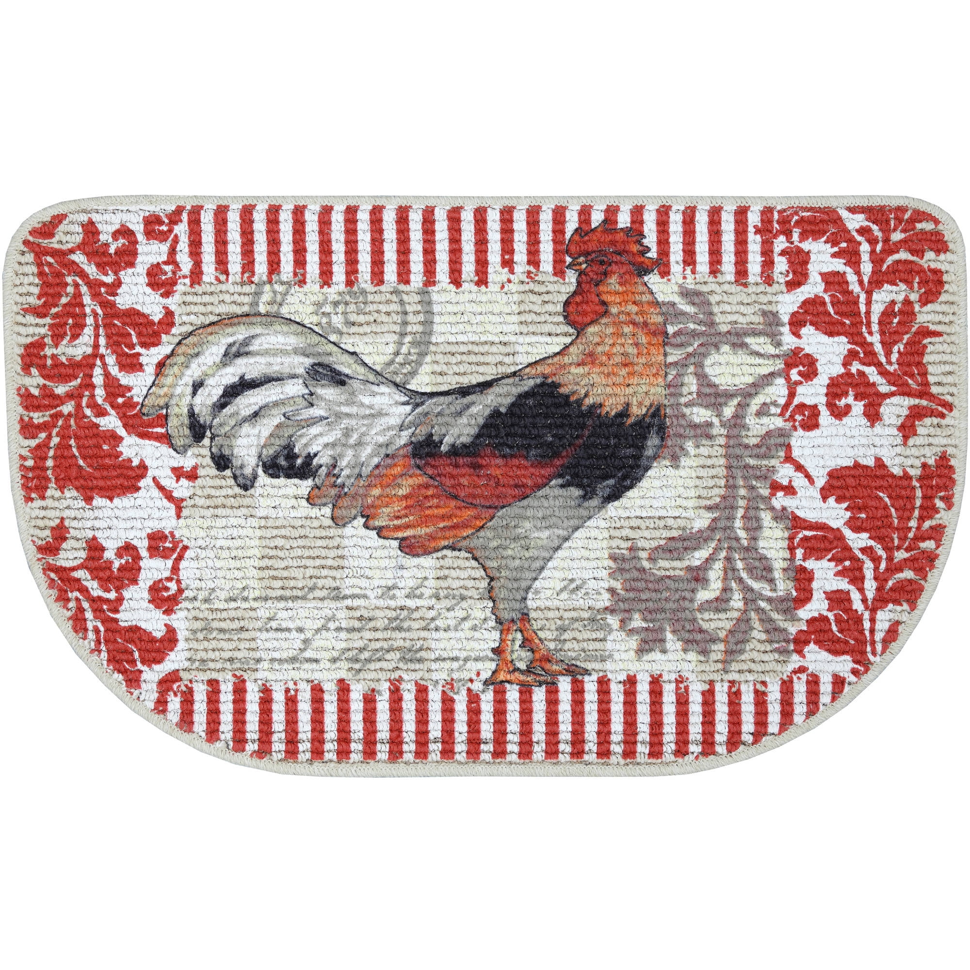 Mainstays Natures Trend Rooster Printed Slice Kitchen Mat, 18" x 30 ...