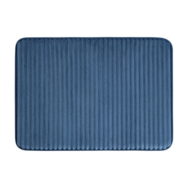 Mainstays Navy Performance Foam 20"x 32" Bath Rug - Walmart.com