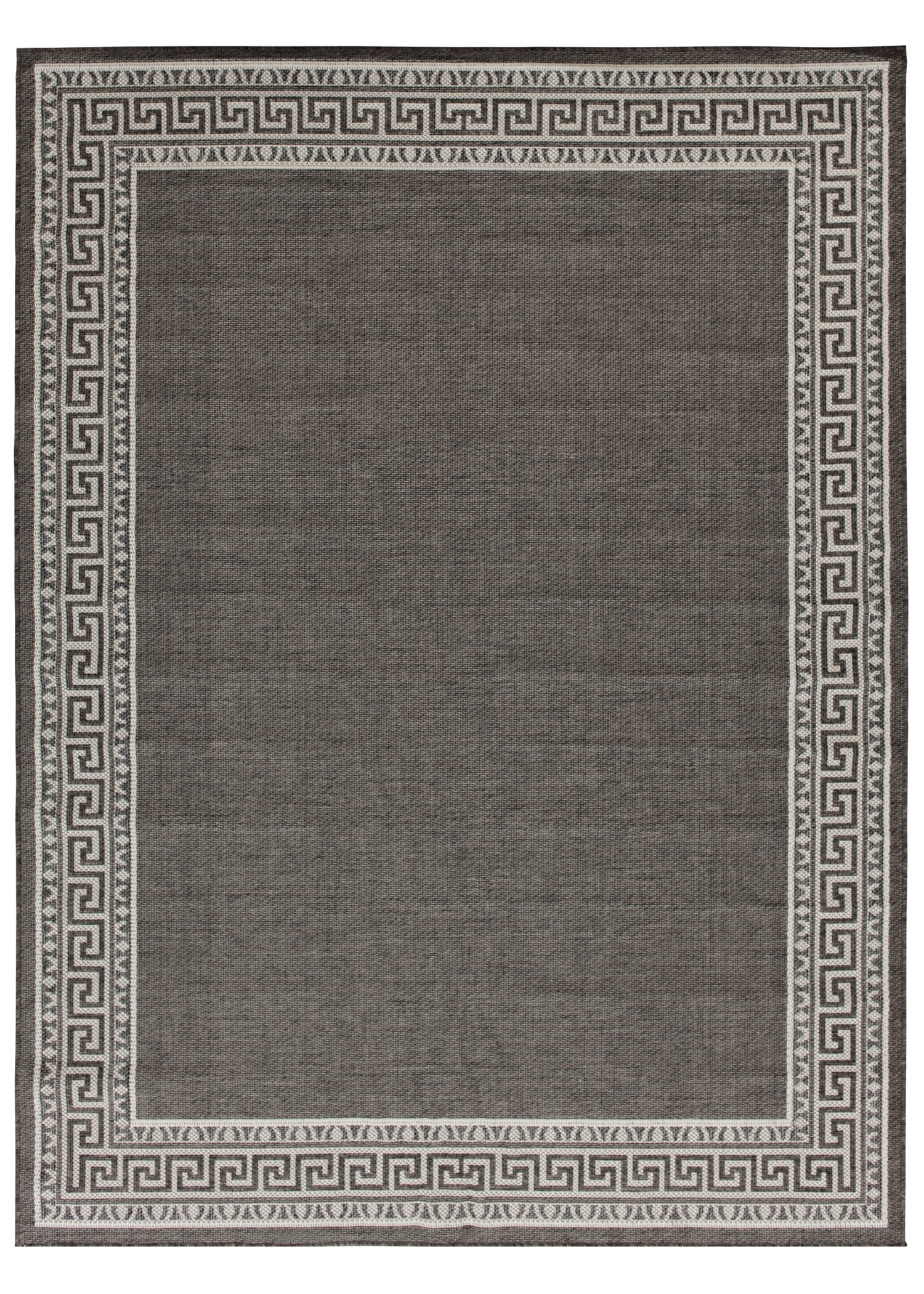 Mainstays Neutral Border Indoor Outdoor Polypropylene Area Rug, 7'x10 ...