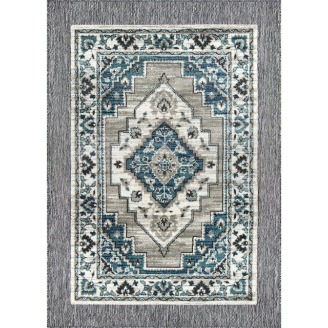 Free Shipping! Mainstays Neutral Medallion Persian, Faux Layered ...