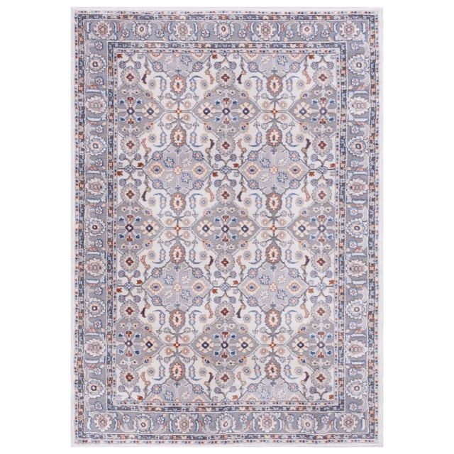 Mainstays Neutral Multi Area Rug, 5 ft x 7 ft, Grey/Blue Rust - Walmart.com