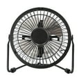Mainstays 4 inch Personal Metal USB Desktop Fan Black, Portable, 360 ...