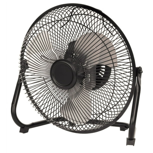 Mainstays New 9 inch High Velocity Floor Fan Wall Mountable Black ...