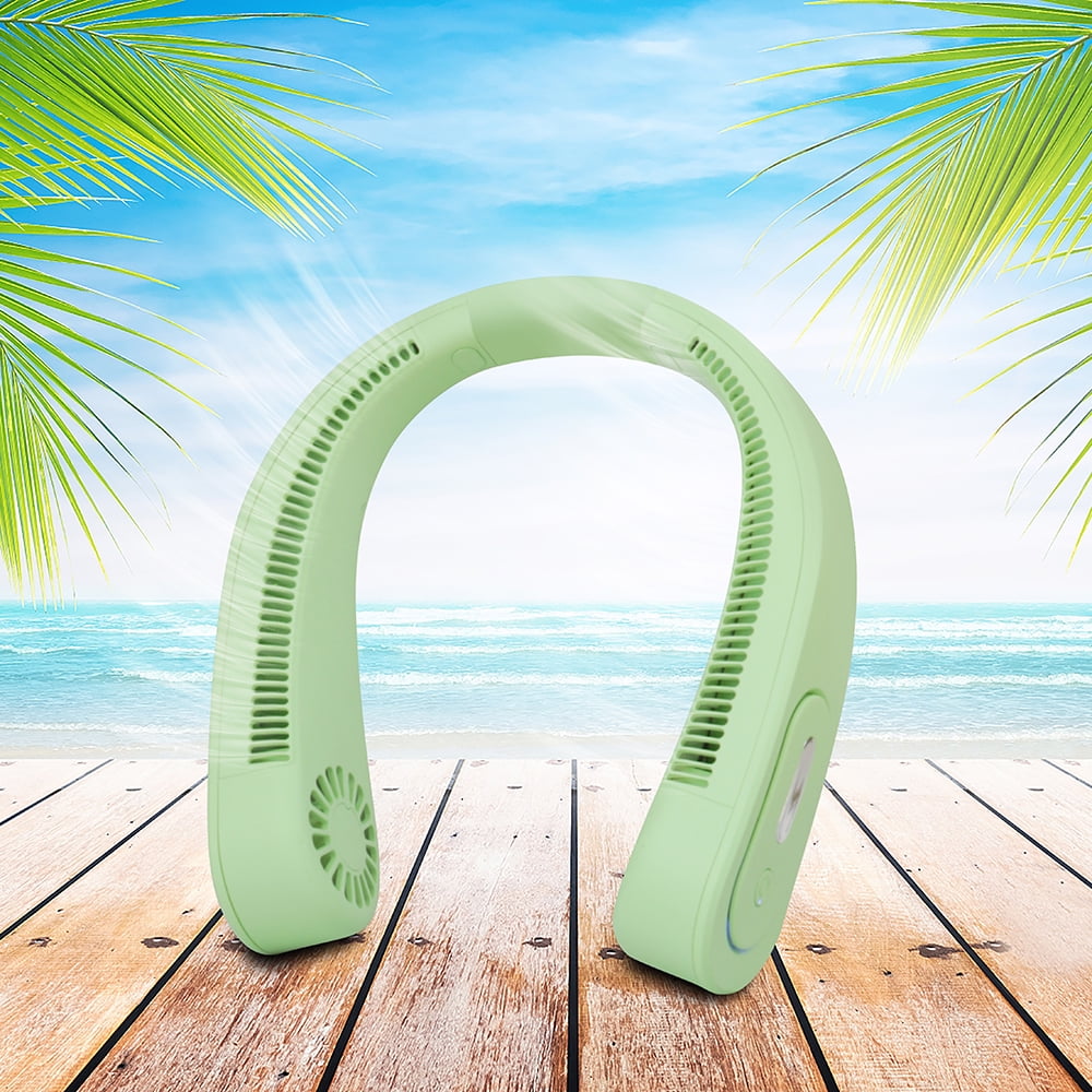 Mainstays New Rechargeable Portable Neck Fan for Outdoor Green ...