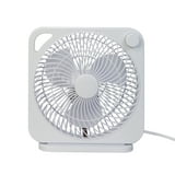 Mainstays 9 Inch Personal Box Fan with 3 Speeds White, Compact Portable ...