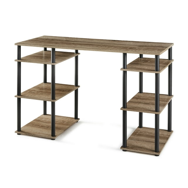 Mainstays No Tools Computer Desk, Rustic Brown - Walmart.com