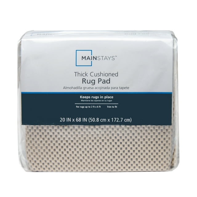 Mainstays Non-Skid, Non-Slip, PVC-coated Polyester Deluxe Rug Pad Sand ...