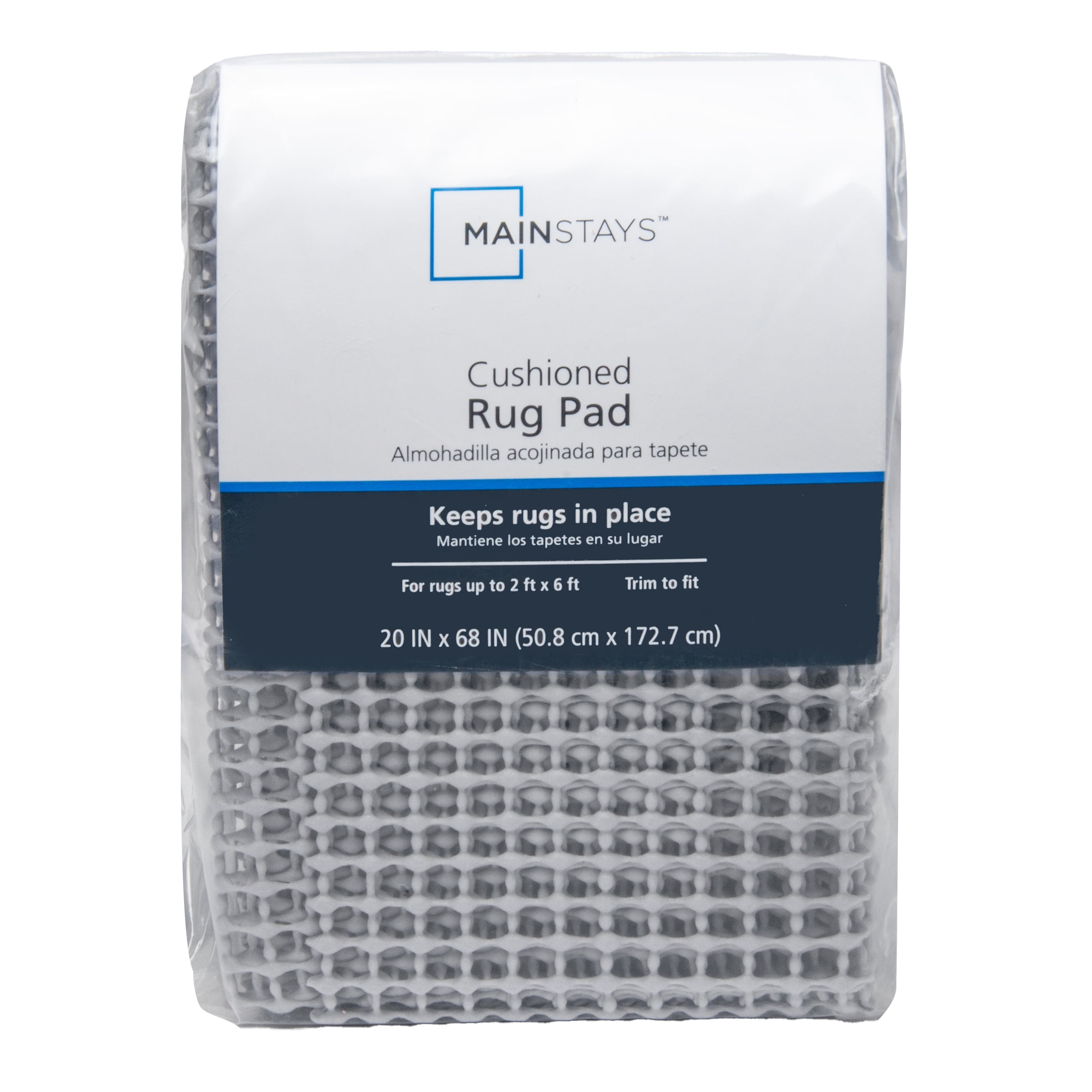 Mainstays 2'x6' Rug Pad with PVC Coating, Gray, Non-Slip Design ...