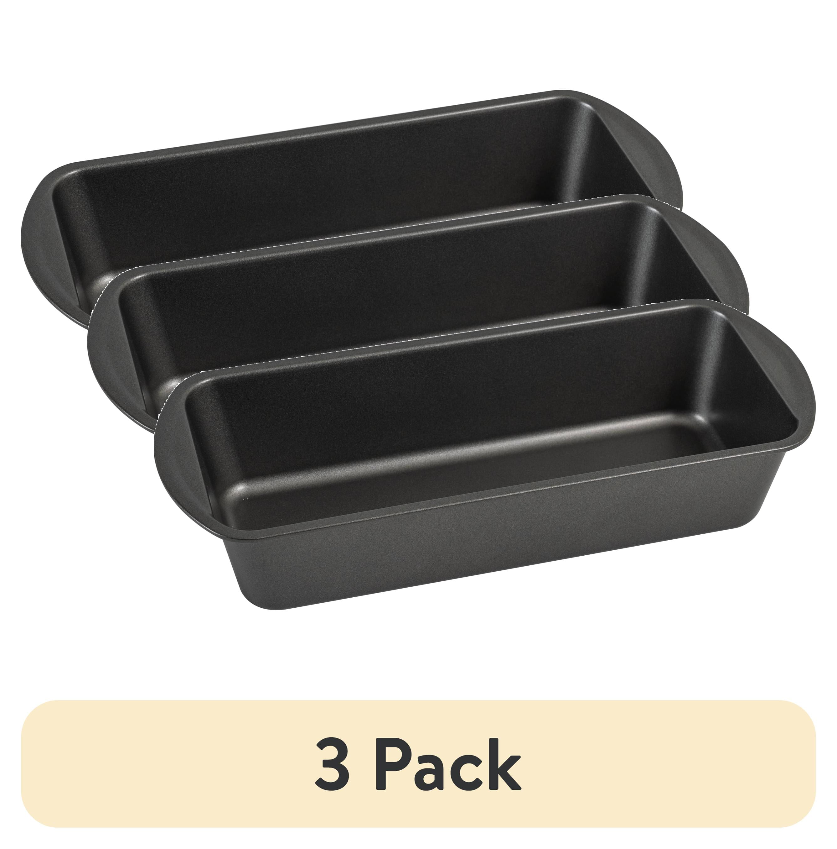 (3 pack) Mainstays Non-Stick Long Bread Loaf Pan, 12''X5'', Gray ...